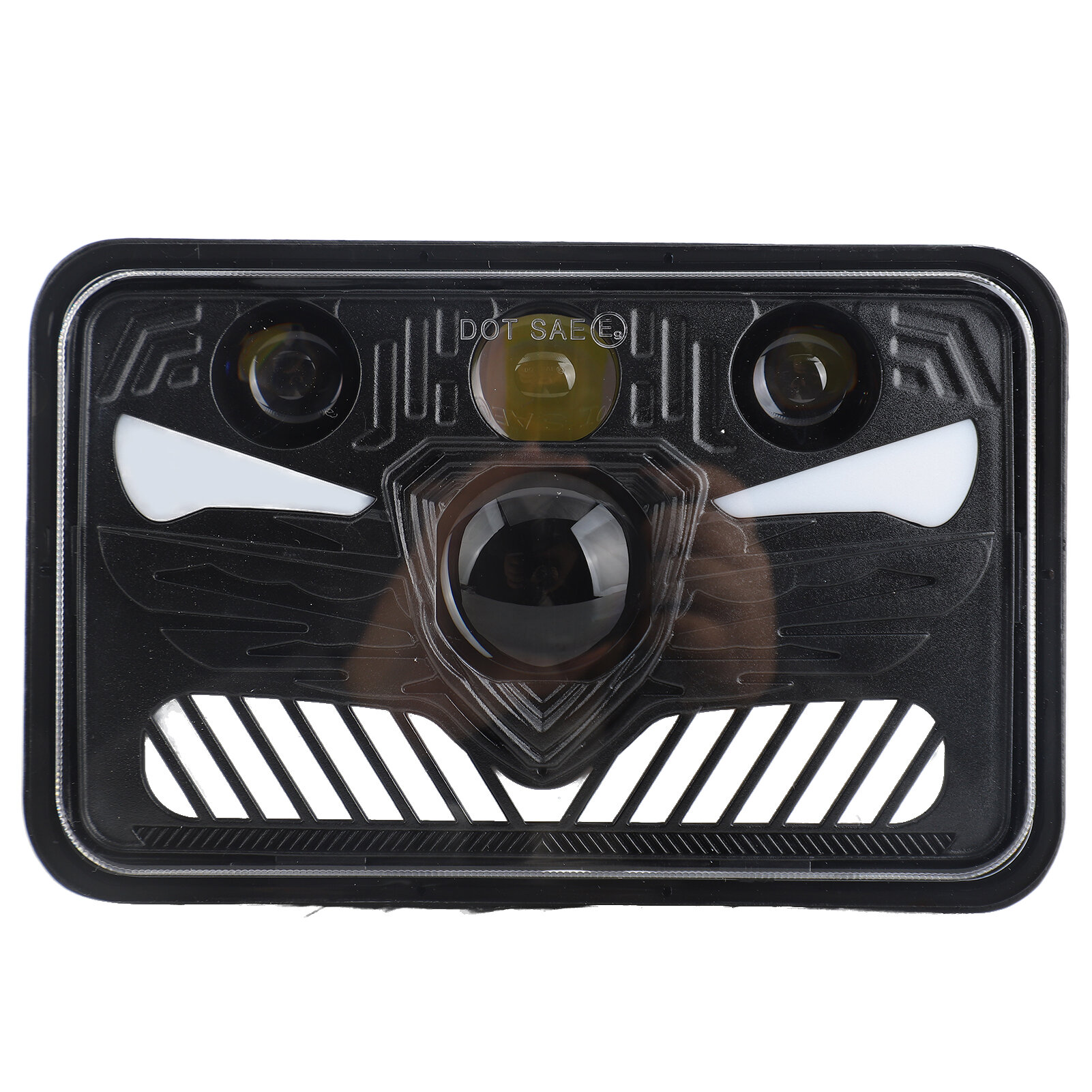 4x6 Светодиодных Фар 5-дюймовая Квадратная Фара 1 Пара с Дневными Ходовыми Огнями Указатель поворота Дальнего /Ближнего Света 4 Режима Освещения H4 Plug