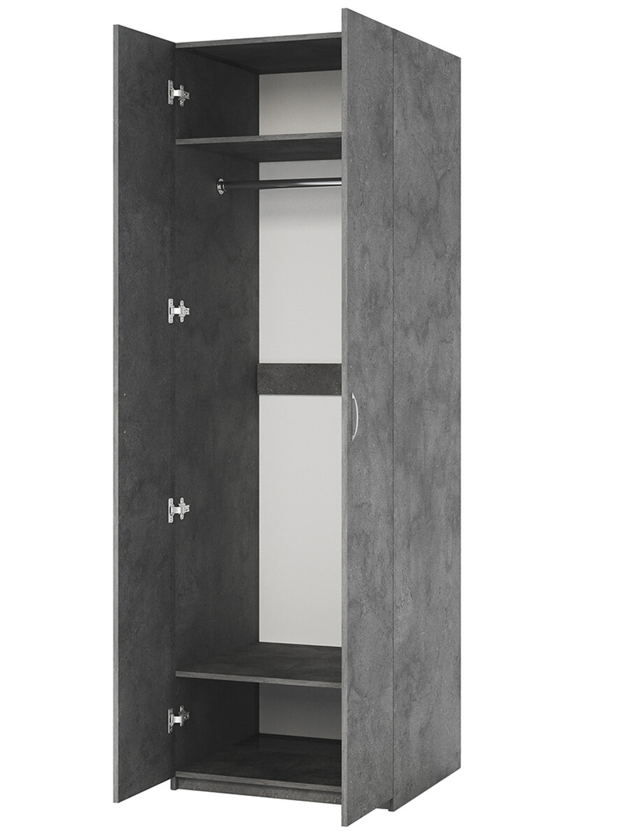 Шкаф для одежды Класс-2 80х60х240 см, распашной, серый Ароза Реликтовая