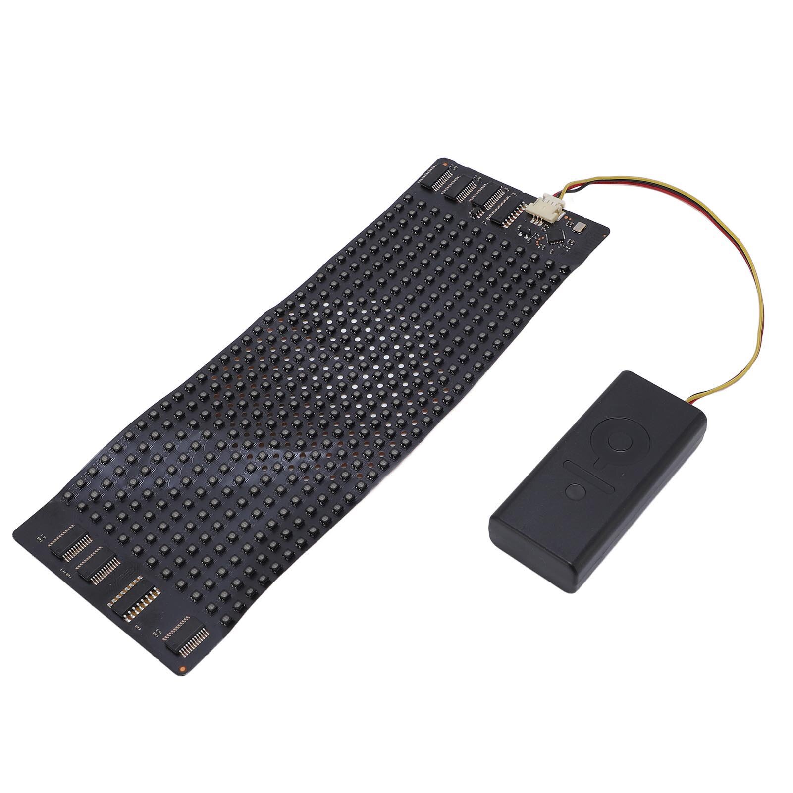 Гибкий светодиодный дисплей с разрешением 12x32, управление с помощью приложения, полноцветный светодиодный экран для очков, сумок, шляп, очков, 158,5x58 мм