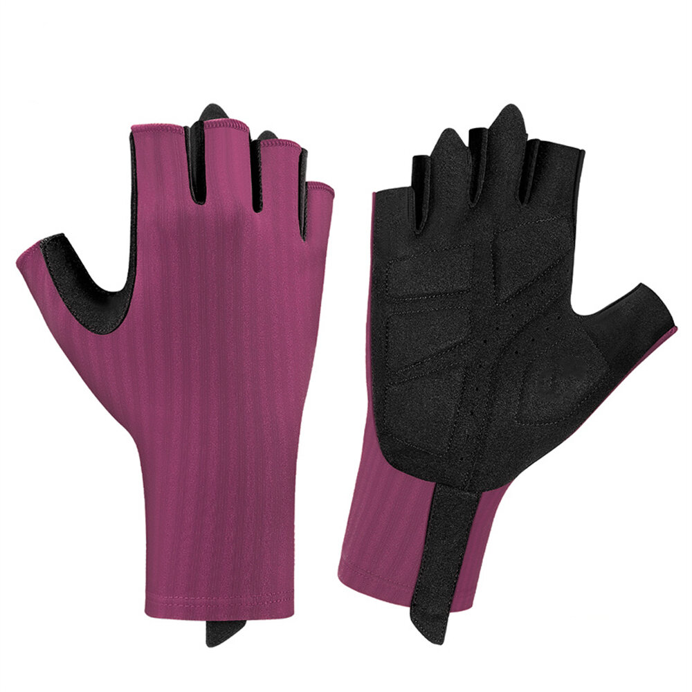 Велоперские перчатки без пальцев, сверхлегкие летние дышащие перчатки для велогонок, противоскользящие, амортизирующие, охлаждающие спортивные перчатки.