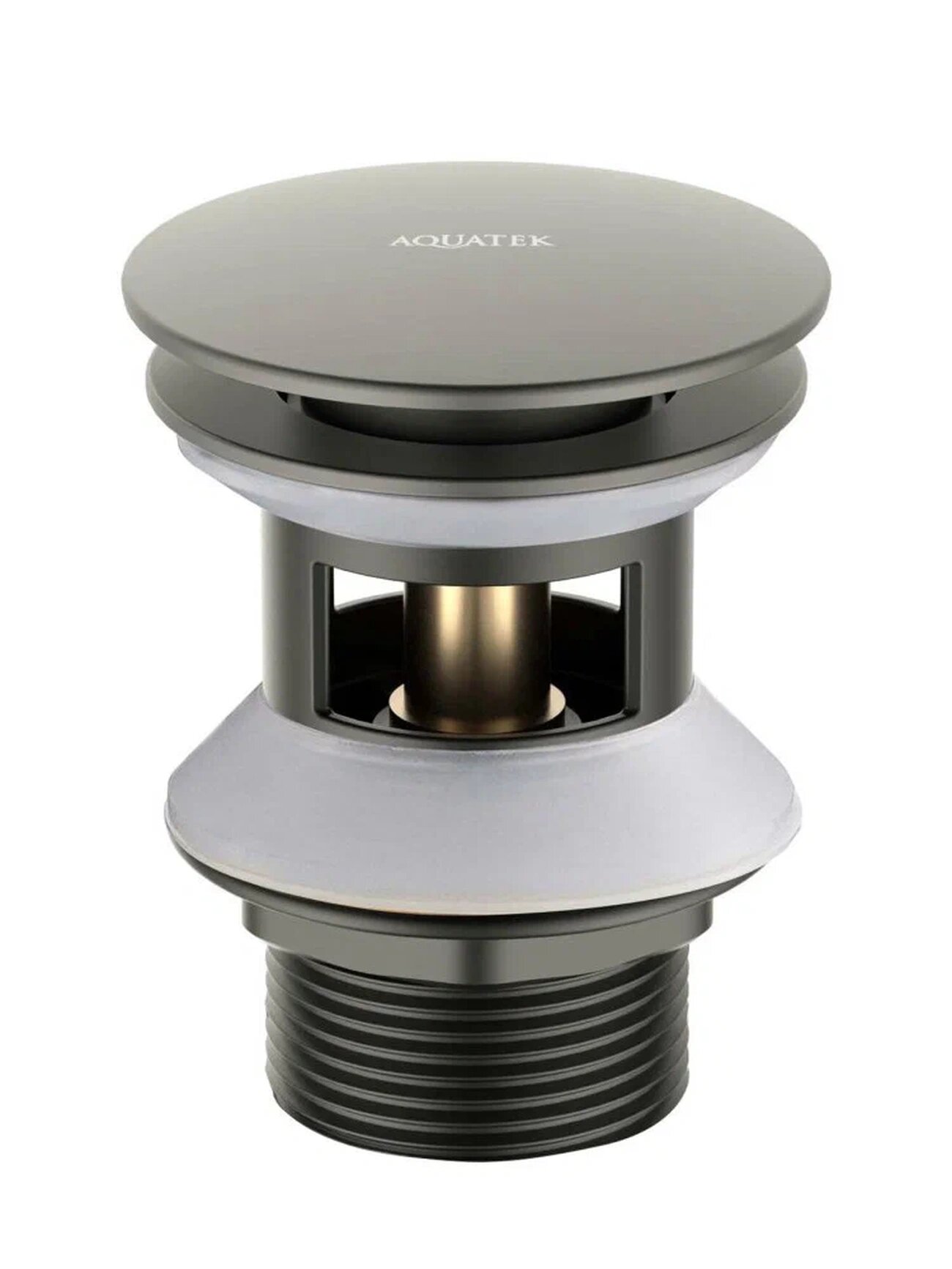 Донный клапан для раковины Aquatek AQ6002BGM оружейная сталь, латунь