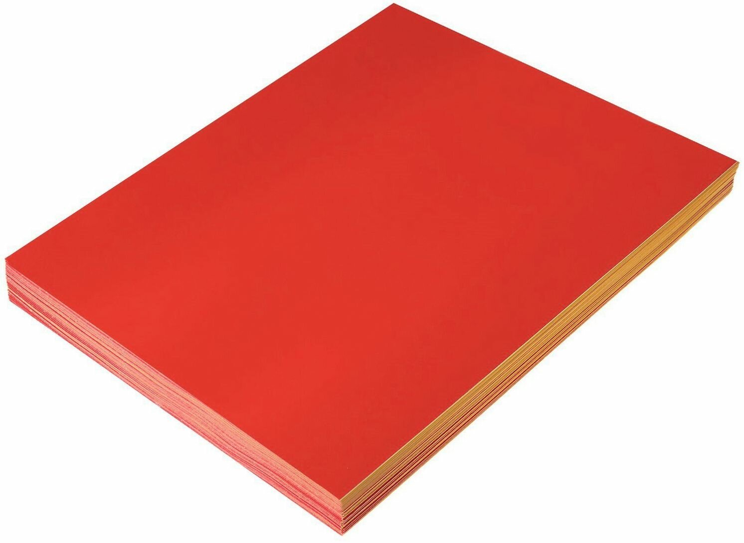 Бумага самоклеящаяся А4, 100 листов, бумага-самоклейка, плотность 80 г/м2, цвет красный, флуоресцентная