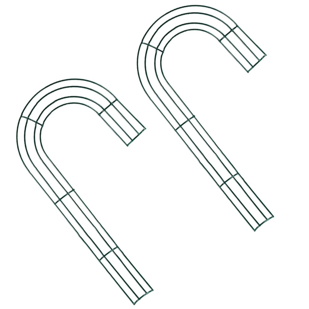 Набор из 2 каркасов для рождественских цветочных венков в форме леденцов, диаметр 12 дюймов.