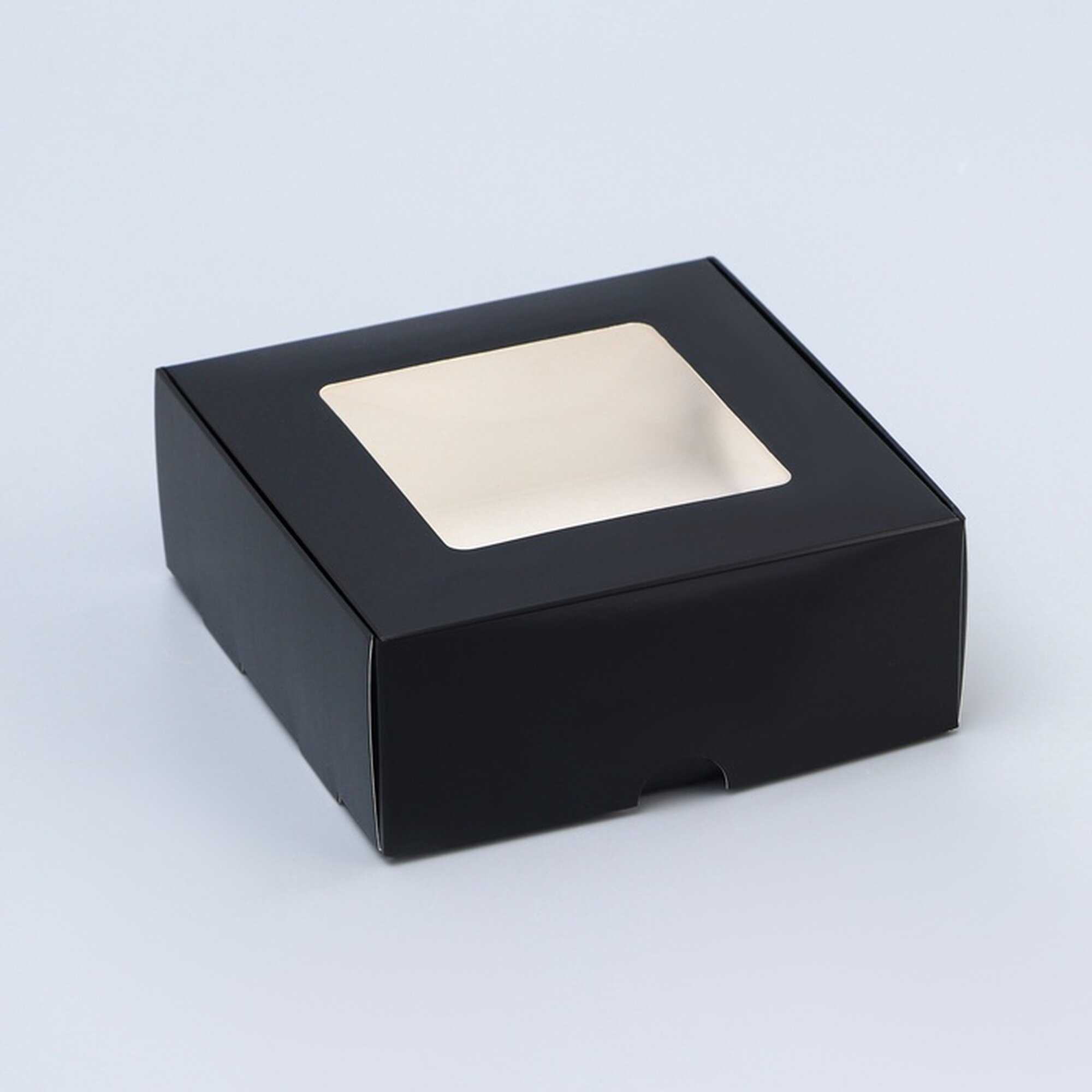 Подарочная коробка Upak Land, складная, ПВХ, картон, 13x13x5 см