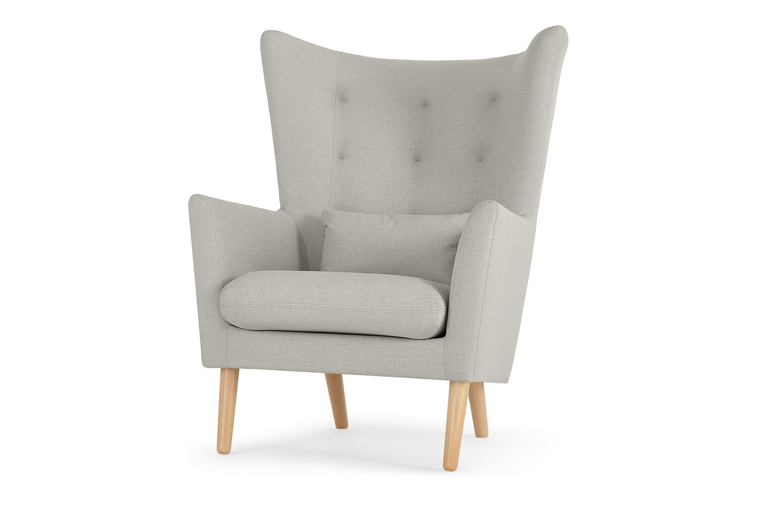 Кресло Эльтон 81х108х88 см, обивка рогожка, цвет серый, натуральное дерево