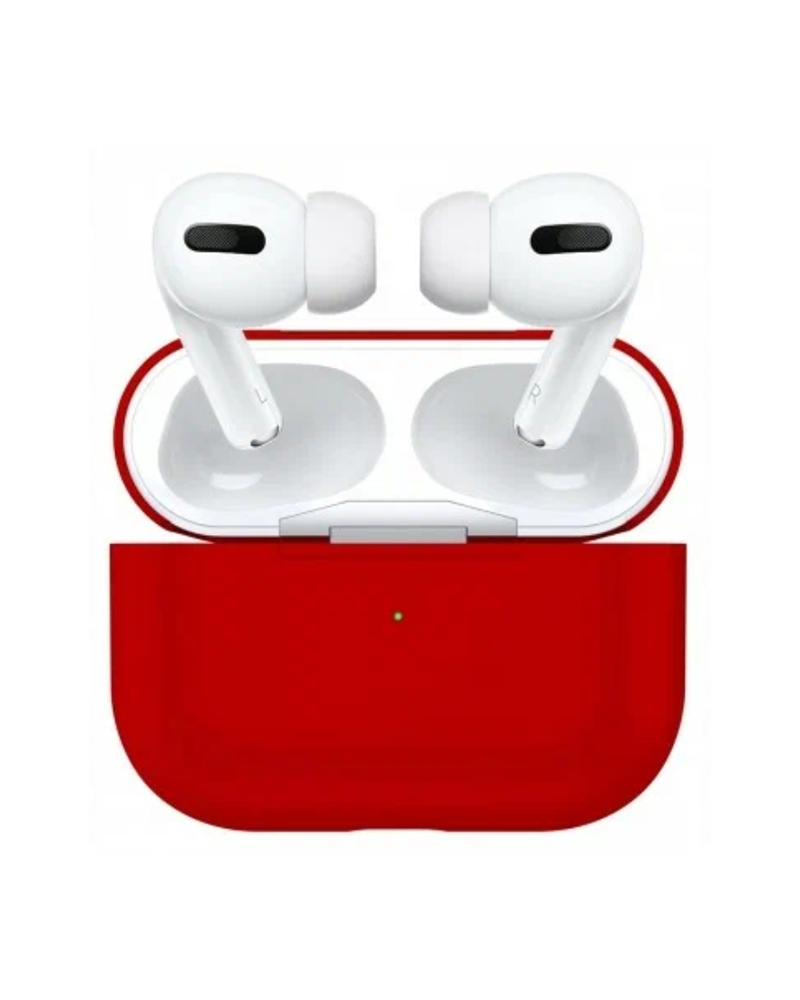 Защитный чехол силиконовый для наушников Airpods Pro 2, красный