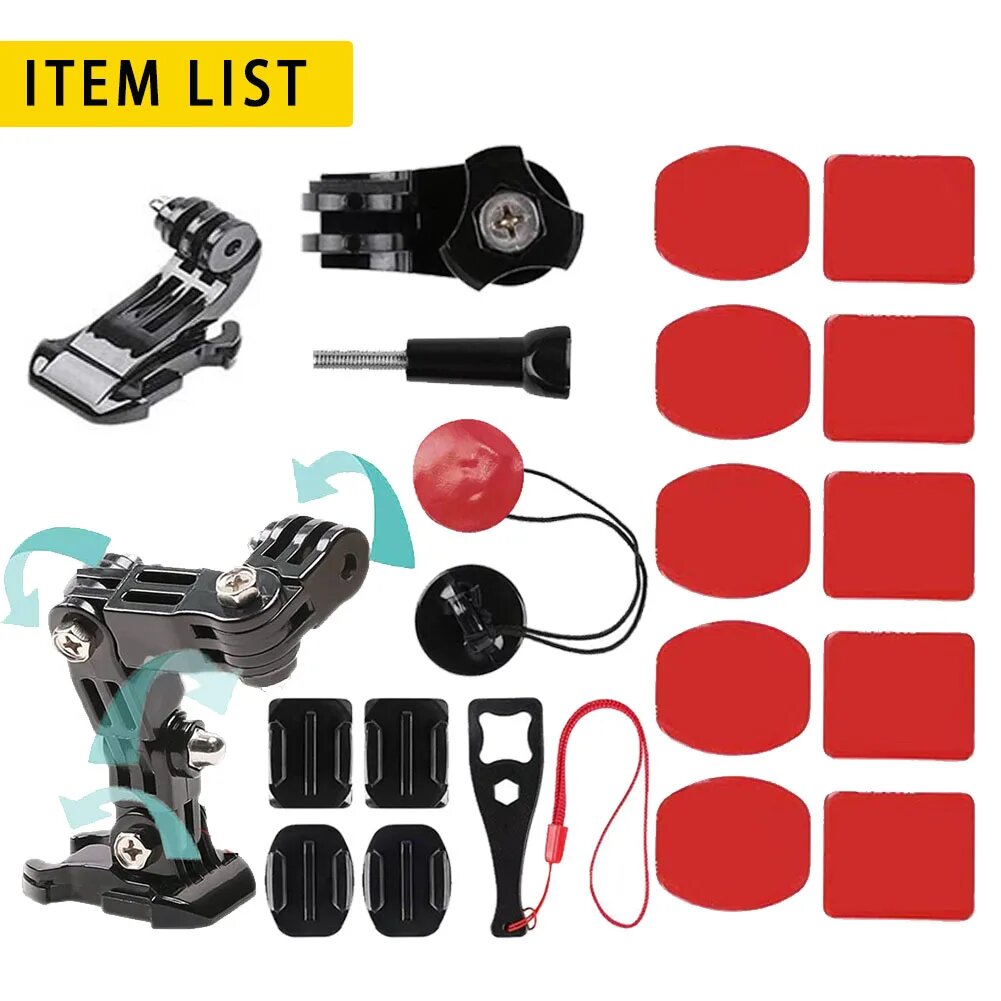 Комплект креплений для GoPro Hero и Insta360 на шлем