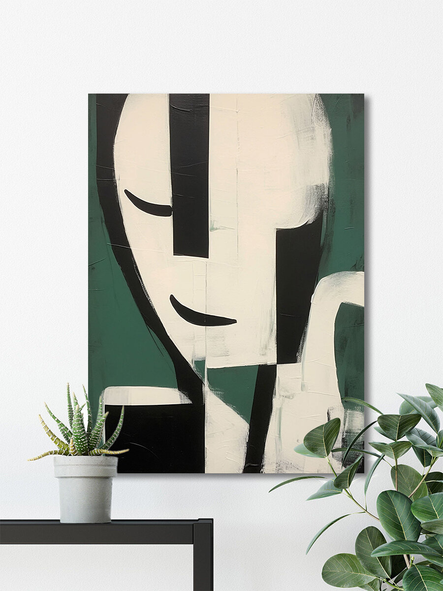 Картина на стену - "Лицо девушки абстракция" , 50х70 см.