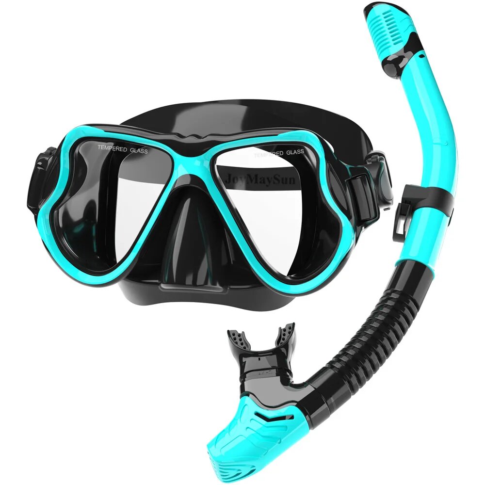 Маска для снорклинга JoyMaySun GreenBlack M9S6