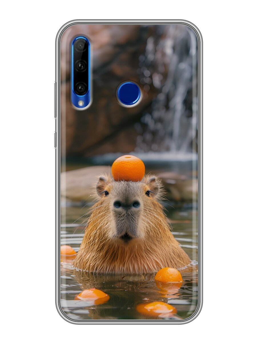 Чехол для Huawei Honor 10i, Huawei Honor 20e с принтом Смешные капибары (Хуавей хонор 10и, Хуавей хонор 20е)