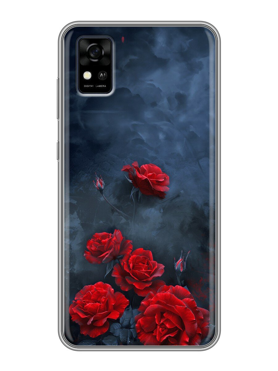 Чехол для ZTE Blade A31 с принтом Розы (ЗТЕ Блейд А31)