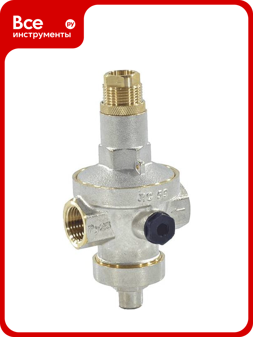 Регулятор давления мембранный SantechSystems Ду50, Ру25, муфта/муфта, Рн1-7, под манометр 019-2852