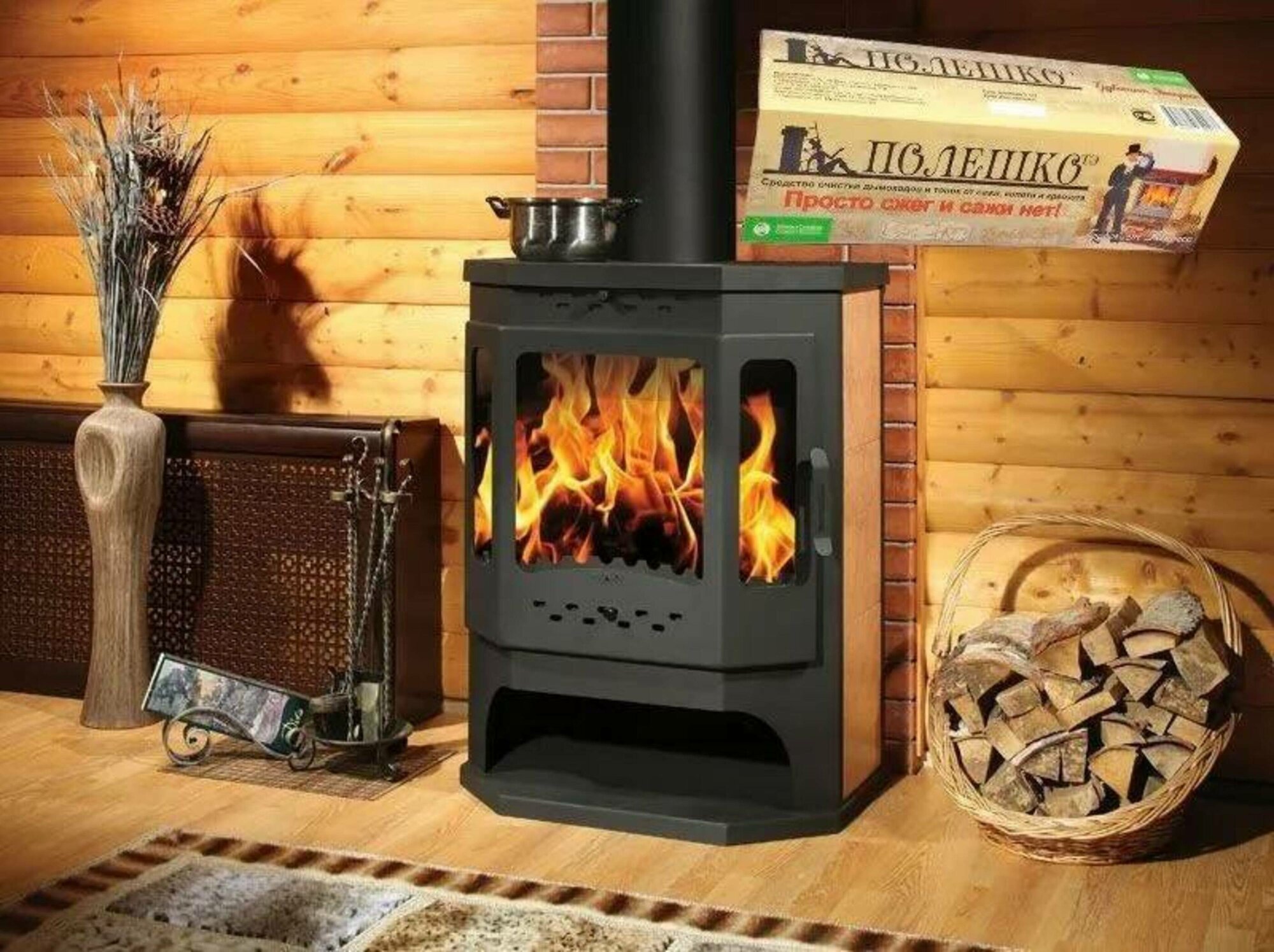 Средство мощное Полено Trubochist ТM большое 1 штука 900 гр чистки засора дымоходов каминов