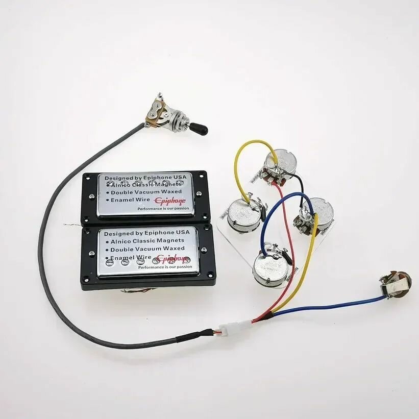 1 комплект оригинальных стандартных звукорежиссеров-хамбакеров для электрогитары с жгутом проводов, произведенных в Корее