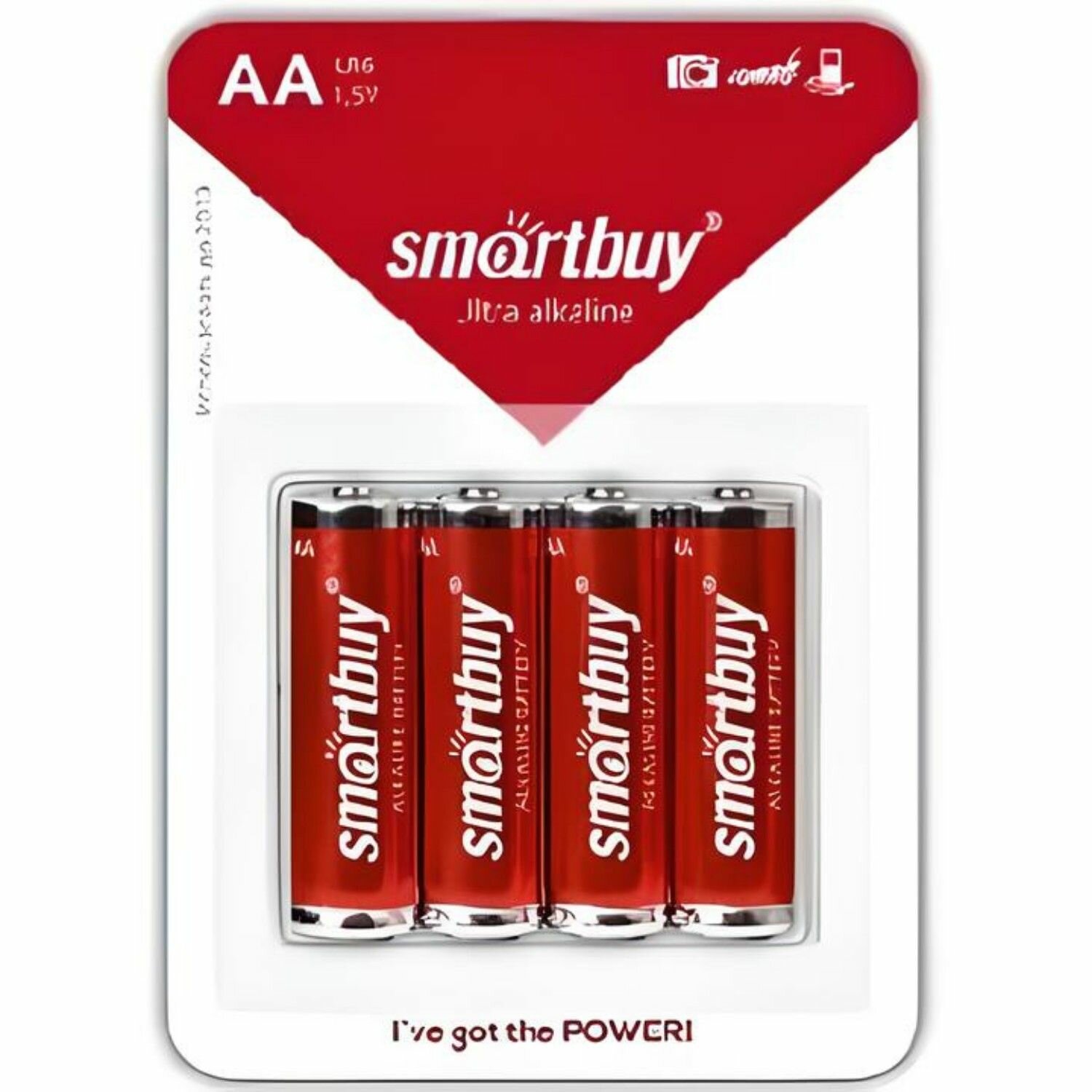 Элемент питания алкалиновый Smartbuy LR6/4B. Комплект из 48 батареек