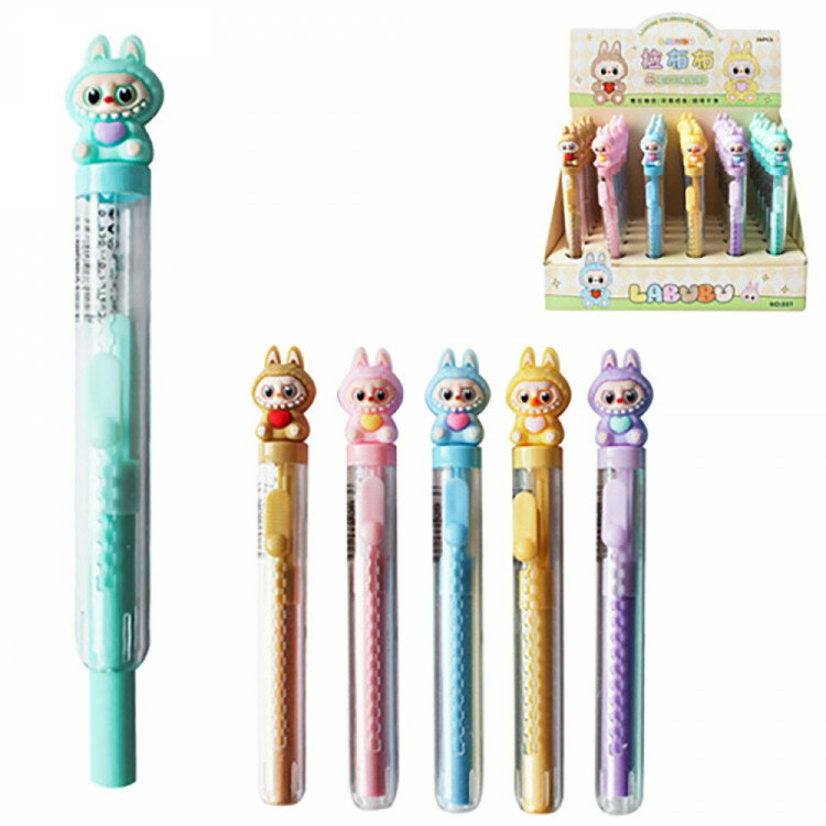 Ластик-карандаш (MC Basir) Зубастик ассорти арт.881. Количество в наборе 2 шт.