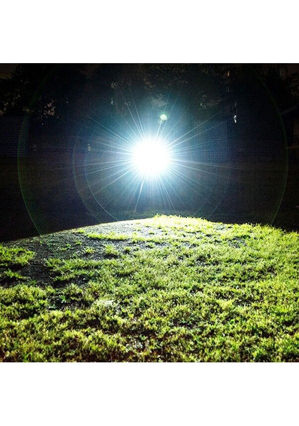 Фонарик для кемпинга: зарядка через USB, яркость 900 люмен, боковой свет, аварийный ручной фонарь, черный