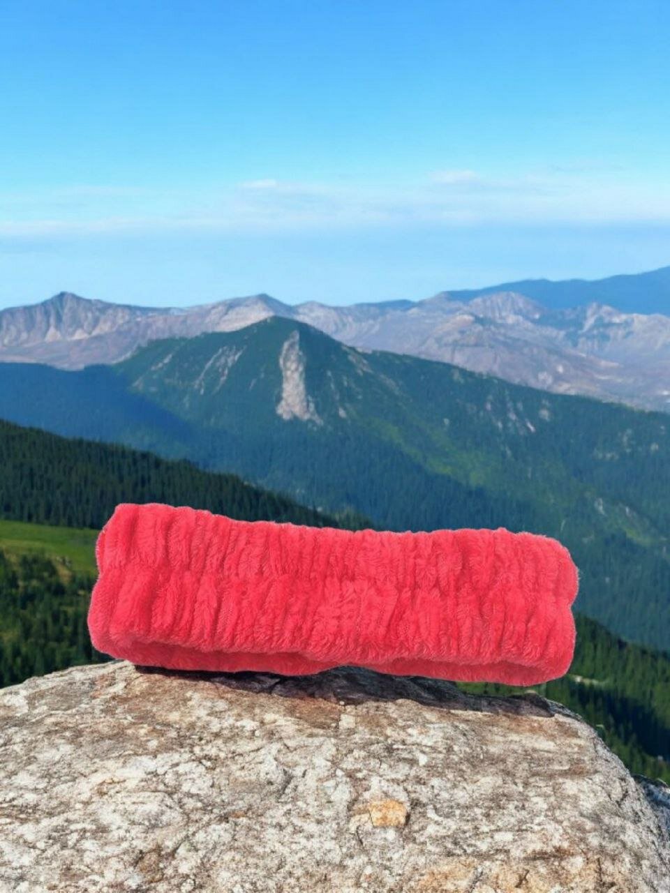 Повязка для косметических процедур ZenLuxe, красная, женская