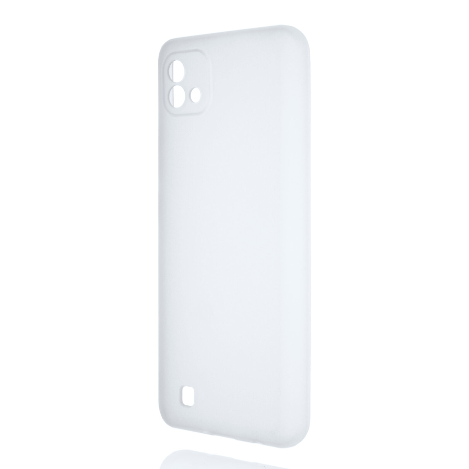 Чехол для Realme C20, Realme C11 2021 с принтом Милый щенок хаски (реалми С20, реалме С11 2021) белый