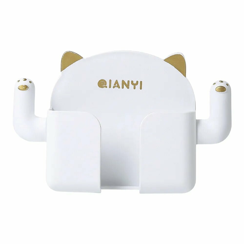 Настенный держатель для мобильного телефона белого цвета，удобный