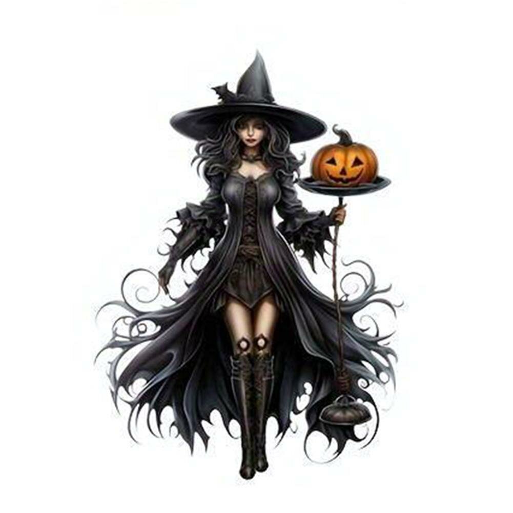 Готическая подвеска-ведьма, 2D акриловое украшение для автомобиля на Хэллоуин