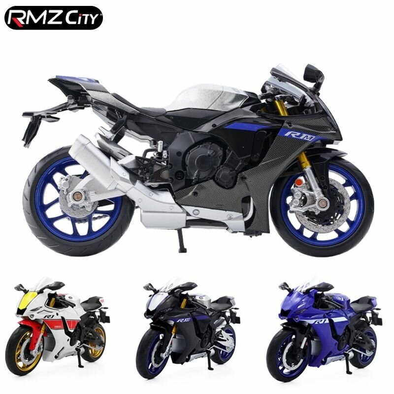 RMZ CITY 1/12Мотоцикл металлический, YAMAHA YZF-R1M, игрушка для мальчиков, железная моделька, игрушечный транспорт, мото