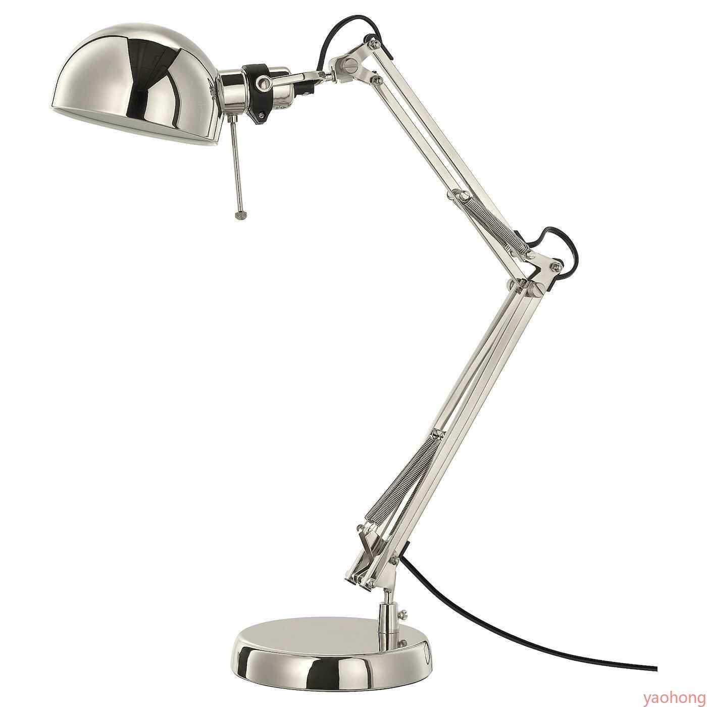 LKEA FORSA Лампа рабочая икеа, никелированный (20360567)