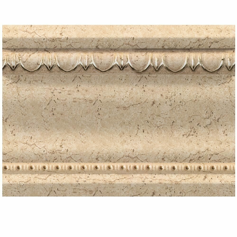 Карниз, Интерьерный багет, набор 2 шт. 80х57х1100мм Мрамор Cosca A80(2)/GR4-1