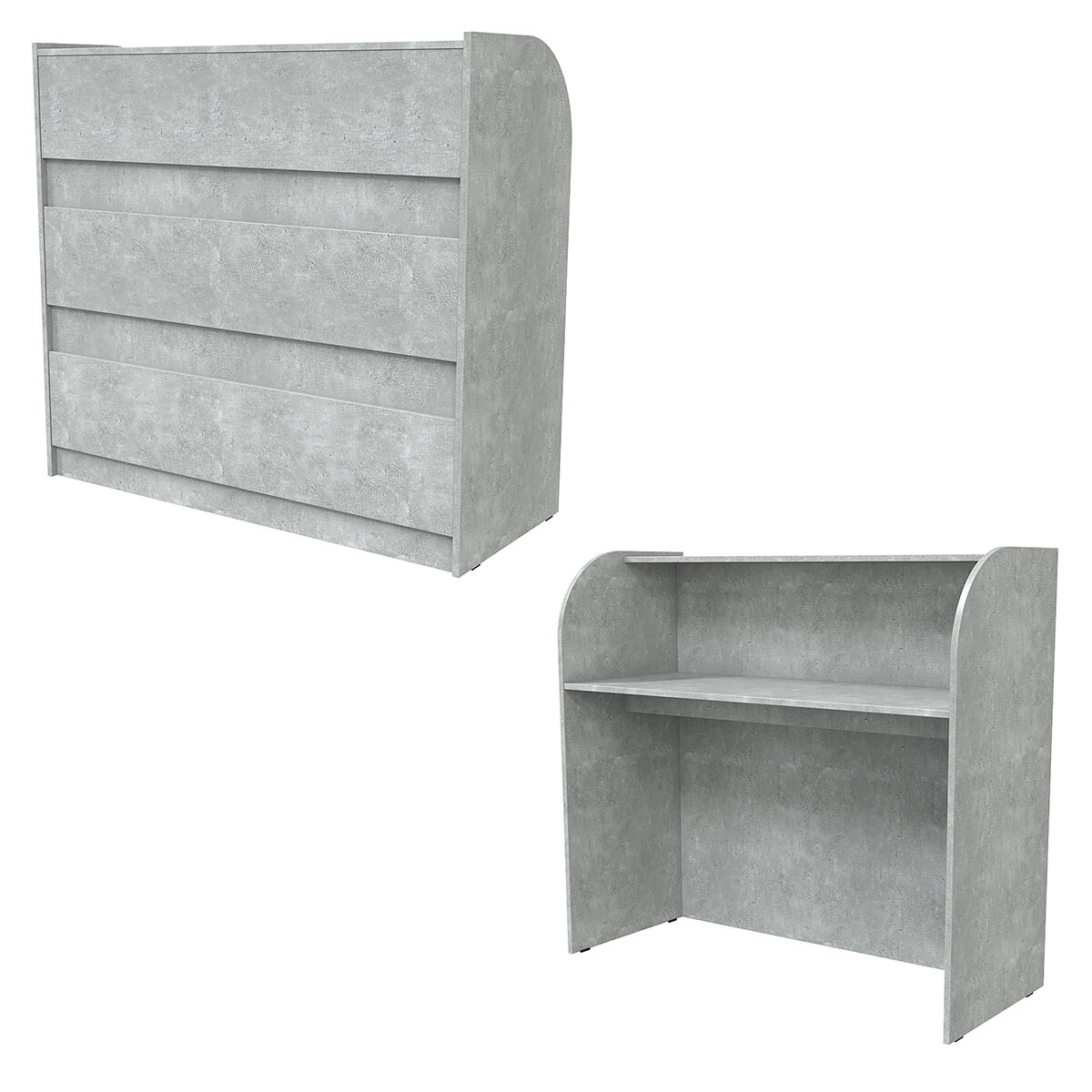 Модуль прямой ресепшна "Бриз" №48, Метрополитан Грей. Производитель товара - компания Westcom.