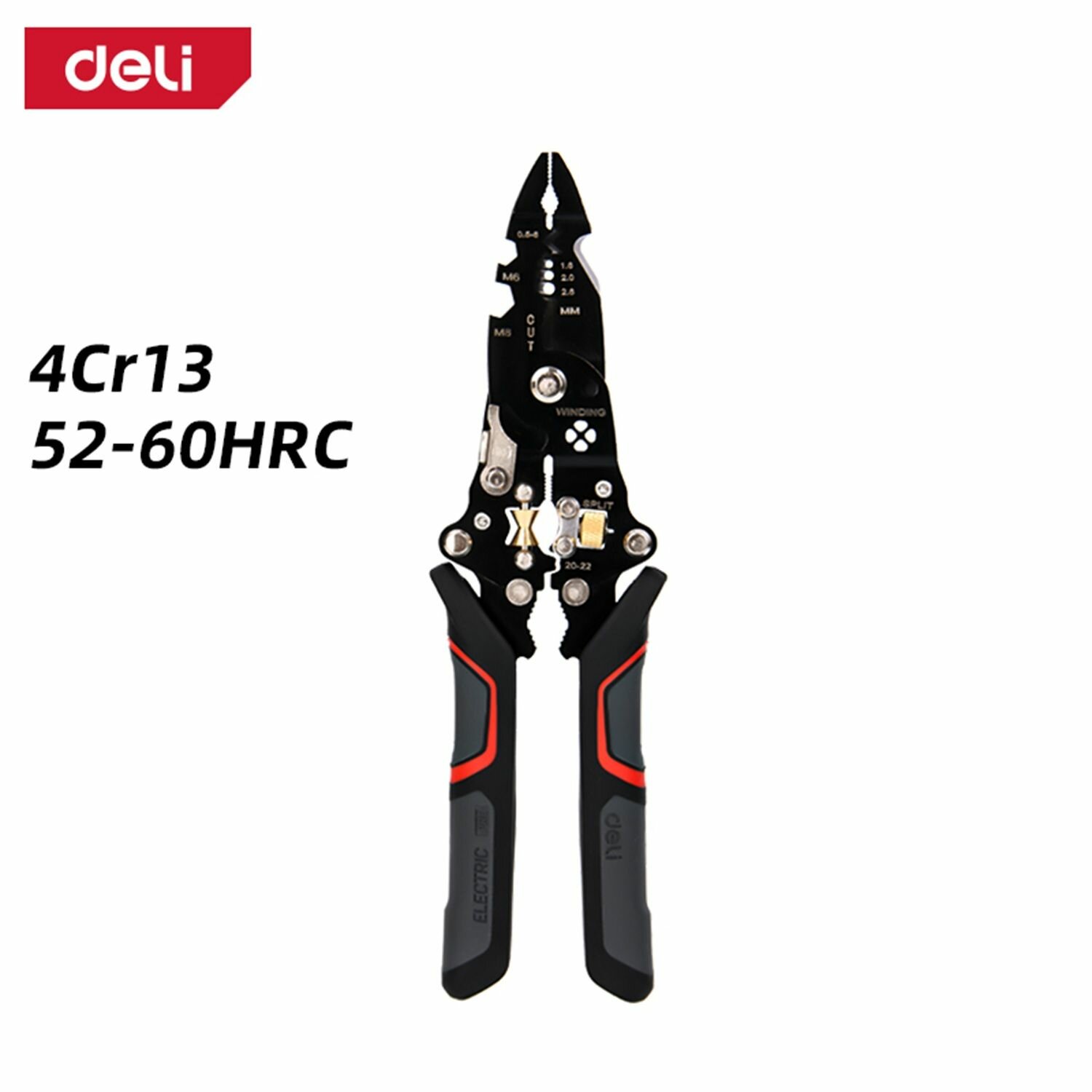 Профессиональные многофункциональные электромонтажные плоскогубцы складные Deli DL383014 (27-в-1)