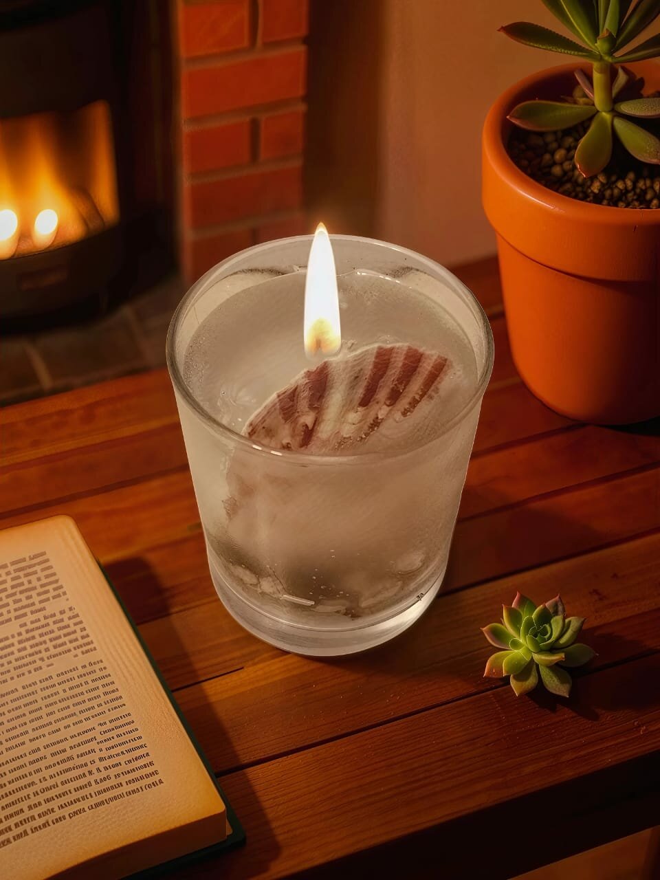 Свеча ароматическая с декором JADEN — фото 1