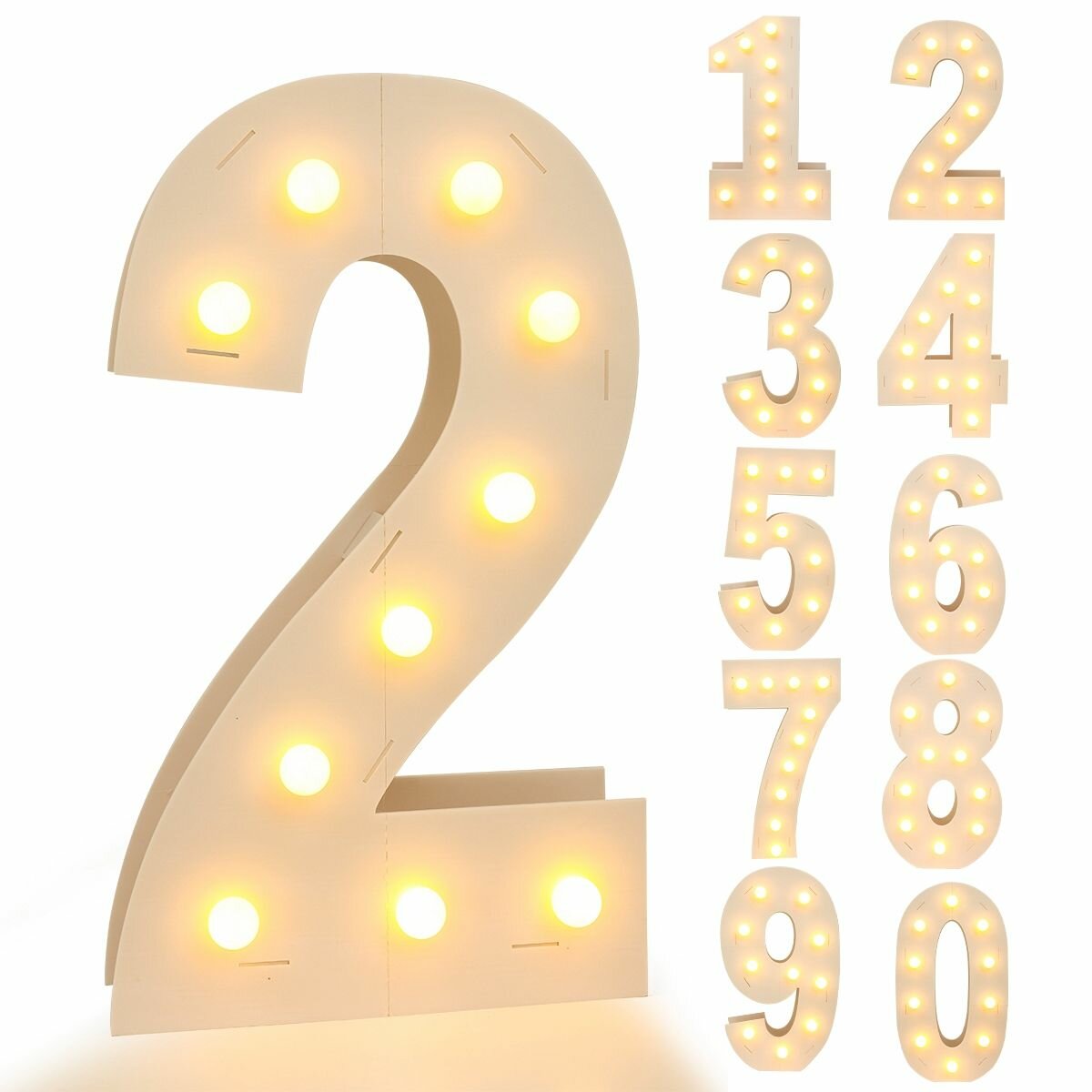 Гигантская светодиодная гирлянда для помещений, 91,5 см, 1 шт.