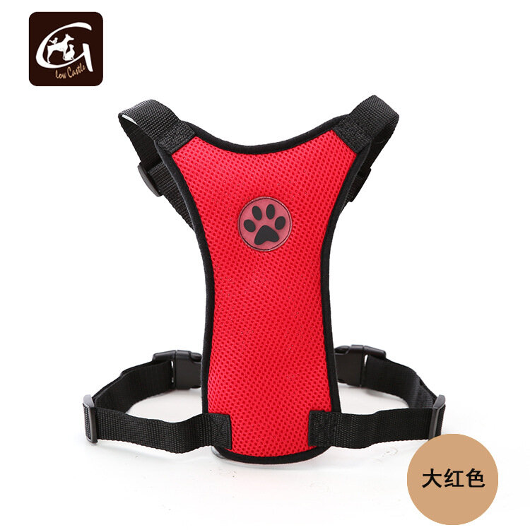 Нагрудный ремень Glow Castle, для домашних животных, дышащая сетка, красный
