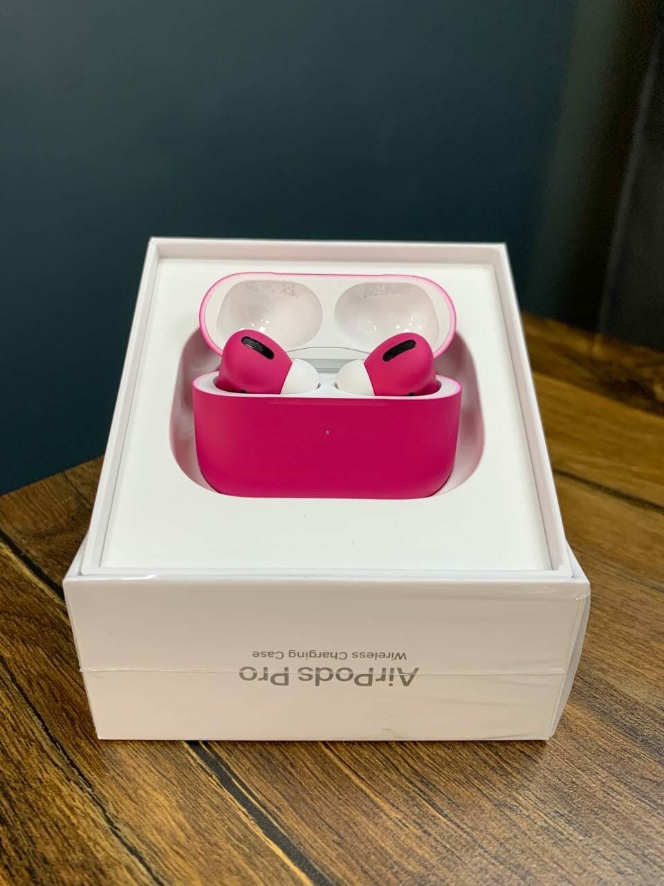 Наушники AirPods Pro 2 Color Type-C (2023) Кислотно-Розовый матовый