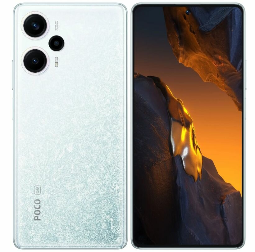 6,67" Смартфон POCO F5 256 ГБ (MZB0E5HRU) белый - 8 x 2,91 ГГц, 12 ГБ, 2 SIM, AMOLED, 2400х1080, 64+8+2 Мп, 5G, 5000 мА*ч