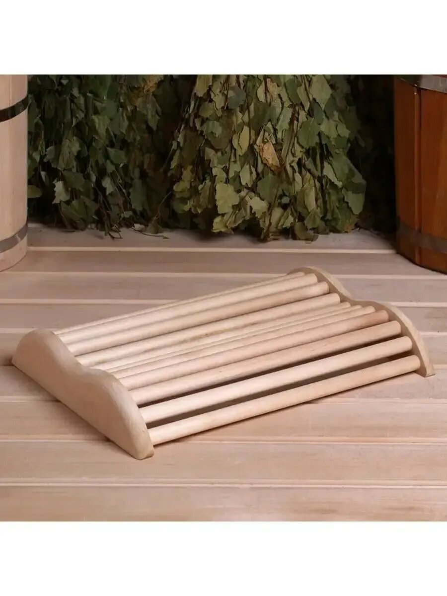 Подголовник деревянный из липы, для бани