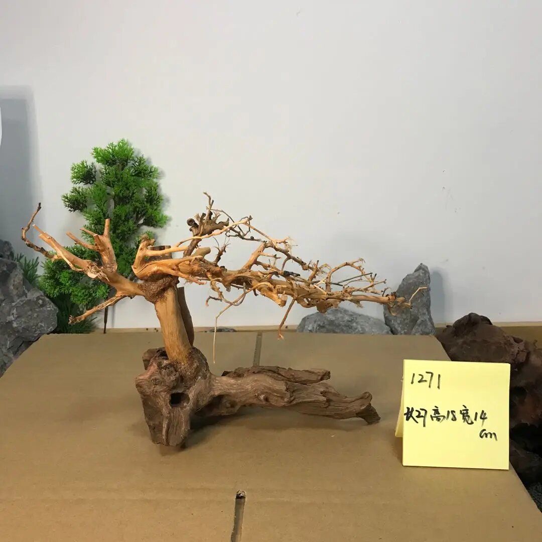 Ручной аквариумный бонсай из мопани черный