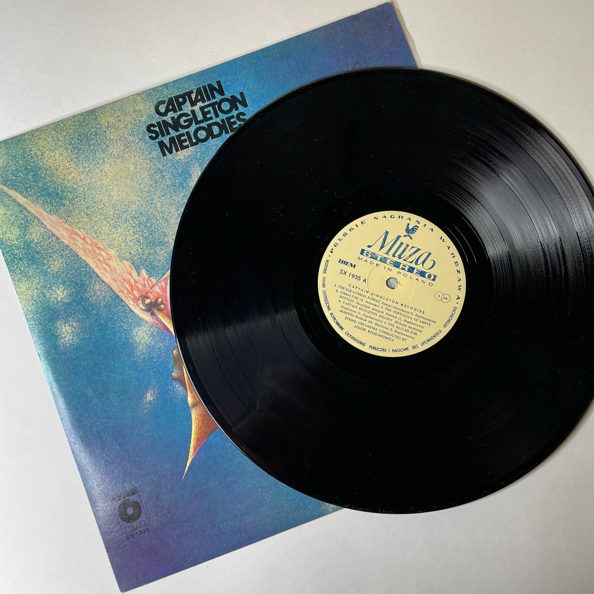 Винтажная виниловая пластинка LP String Orchestra Conducted By Leszek Bogdanowicz Captain Singleton Melodies (Польша 1980)