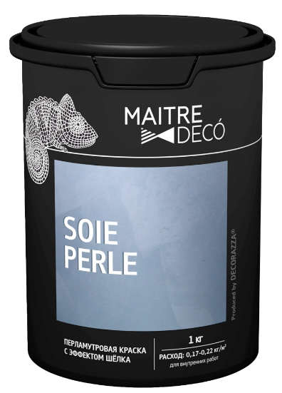 Маитре деко Сойе Перле краска декоративная серо-бежевая (1кг)