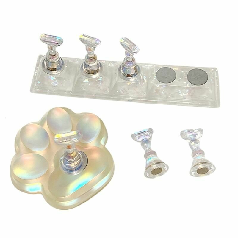 Подставка для ногтей в форме кошачьих лап для художников, - Квадратное основание