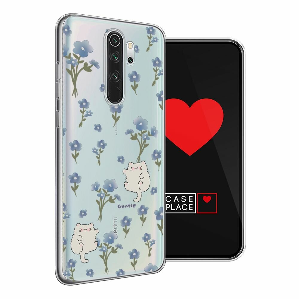 Чехол на Xiaomi Redmi Note 8 Pro / Сяоми Редми Нот 8 Про с принтом "Gentle cats", прозрачный — фото 1