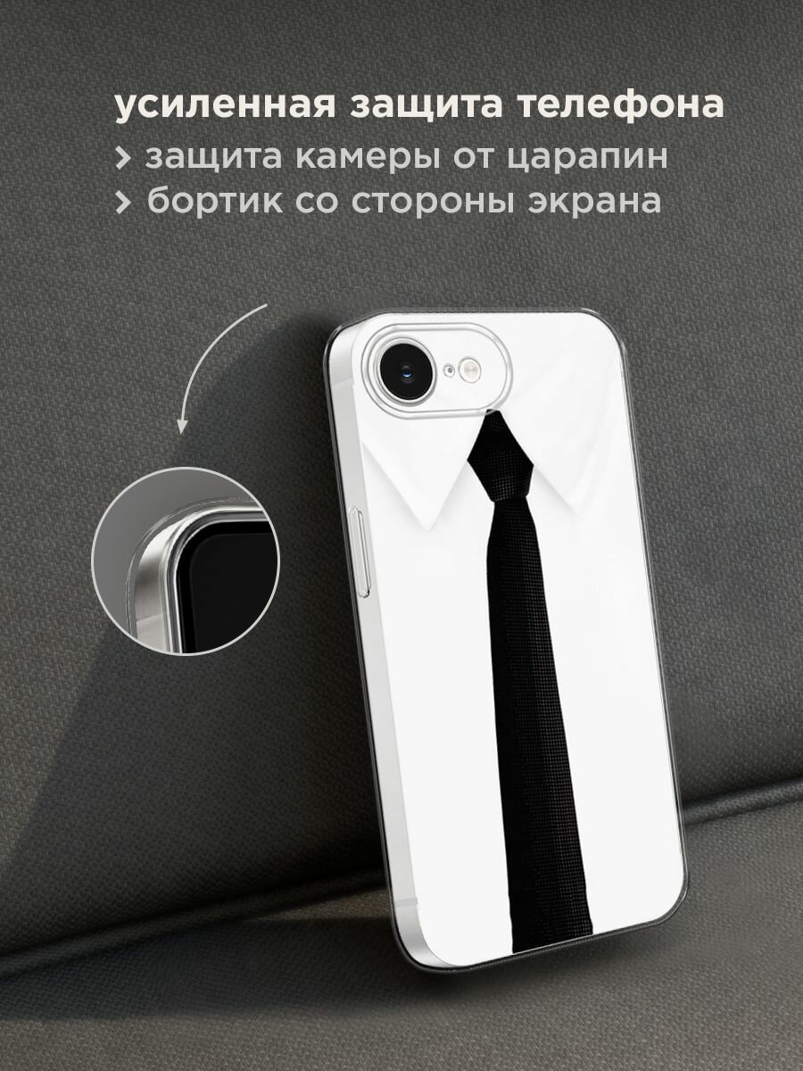 Силиконовый чехол на Apple iPhone 16e/17e / Айфон 16е/17e с принтом "Галстук" — фото 1