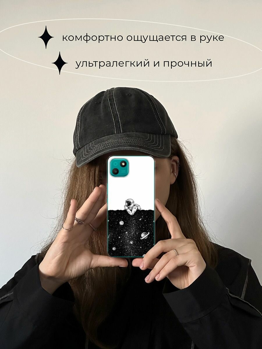 Силиконовый чехол на Wiko T10 / Вико Т10 с принтом "Космический сон" — фото 1