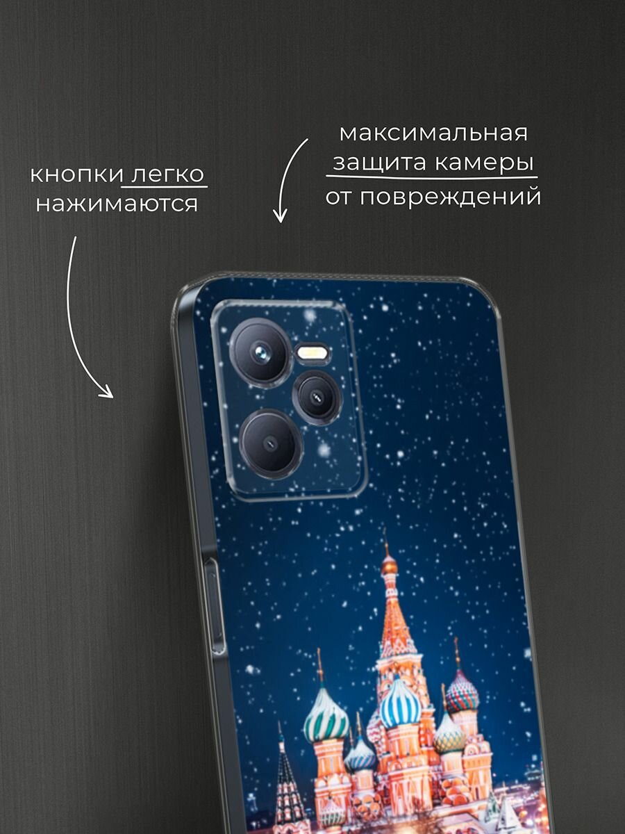 Силиконовый чехол на Realme C35 / Реалми C35 с принтом "Москва 1" — фото 1
