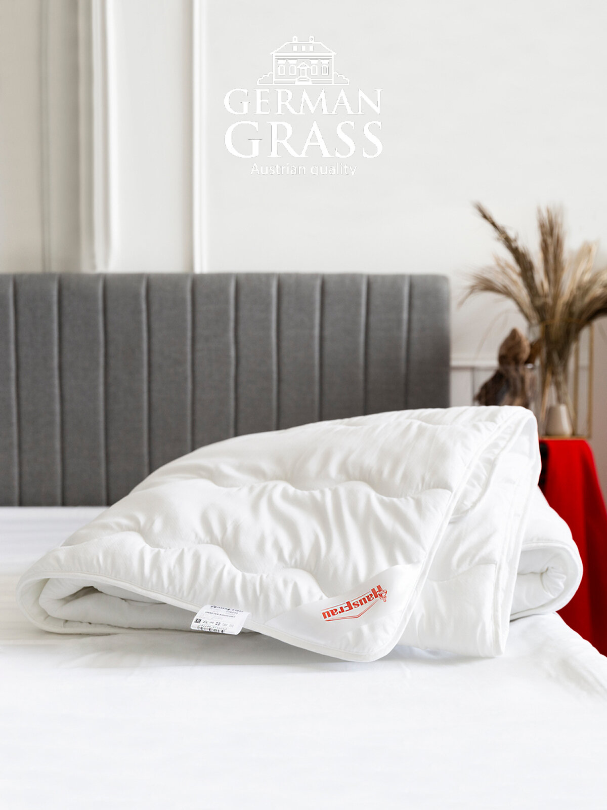 Одеяло 172 см x 205 см, легкое, белое German Grass