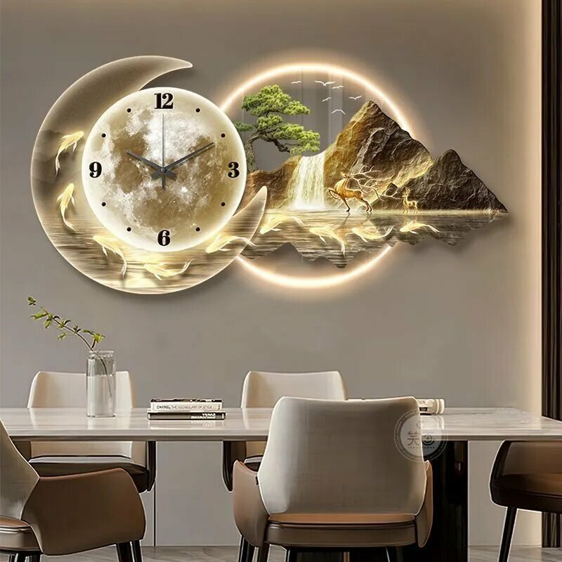 KNOW EASY-Настенные часы, 100 см х 50 см