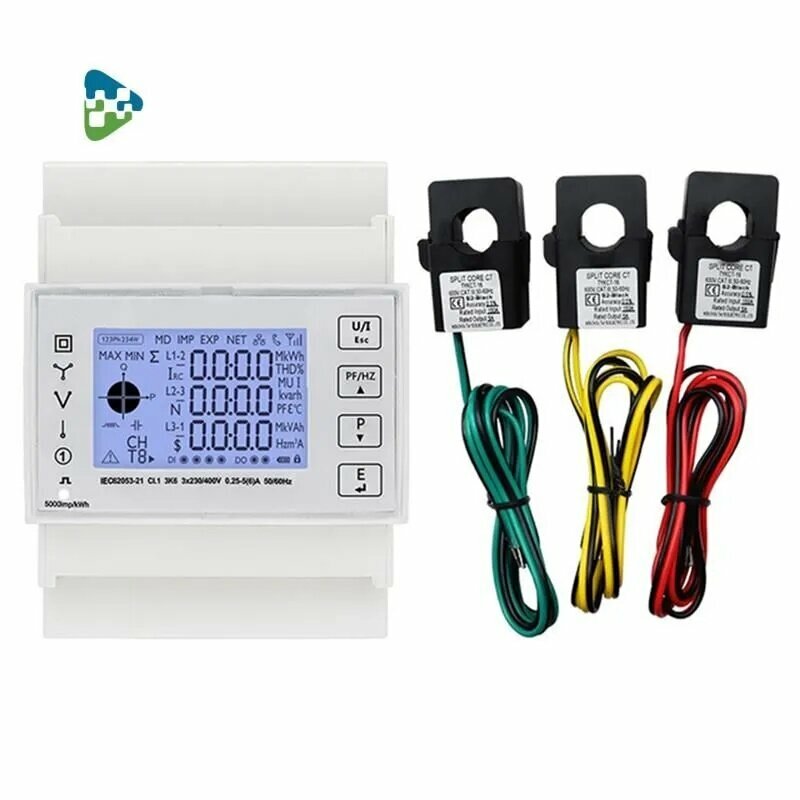 (T B A J) TAC4321CT Трехфазный Многофункциональный Счетчик Электроэнергии Tunya На DIN-Рейку WiFi