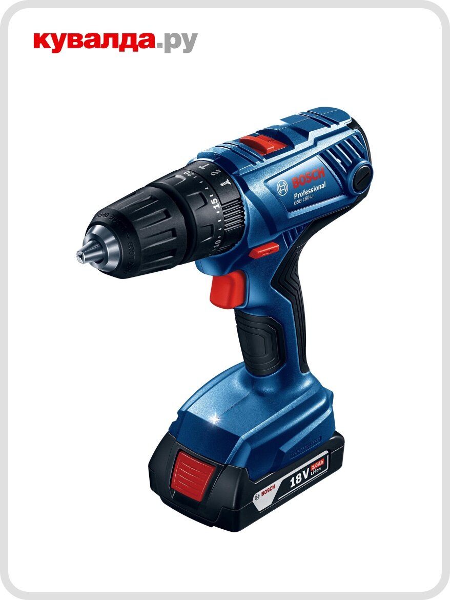 Аккумуляторная дрель-шуруповерт BOSCH GSB 180-LI ударная