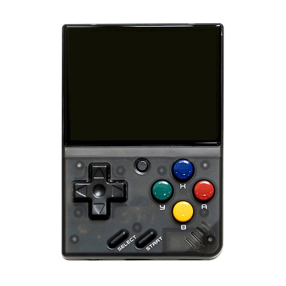 Miyoo mini handheld game console Through Black, модель miyoo mini (без карты), экран 2.8-дюймовый IPS, разрешение 640x480, RAM 128MB, память 32G/64G/128G (optional), ОС for Linux, сенсор Vibration Motor, размеры 93.5mmX65mmX18mm, вес 110g, CPU ARM