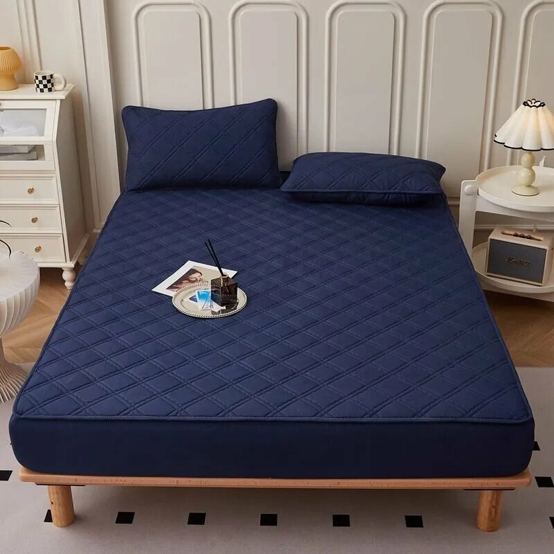 Наматрасник 100x190 темно-синий